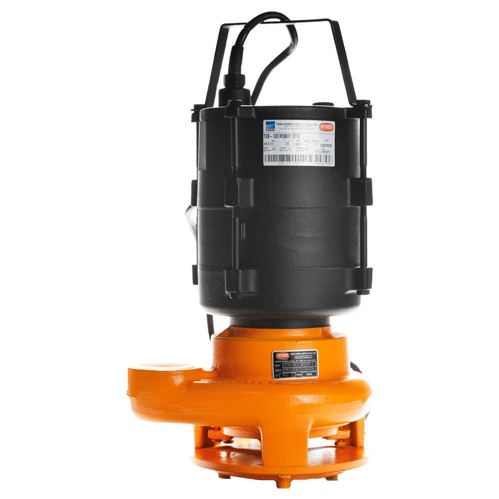 BOMBA SUBMERSÍVEL THEBE TSB-120 1/2 cv ØROTOR 88mm TRIFÁSICO MOTOR WEG ...
